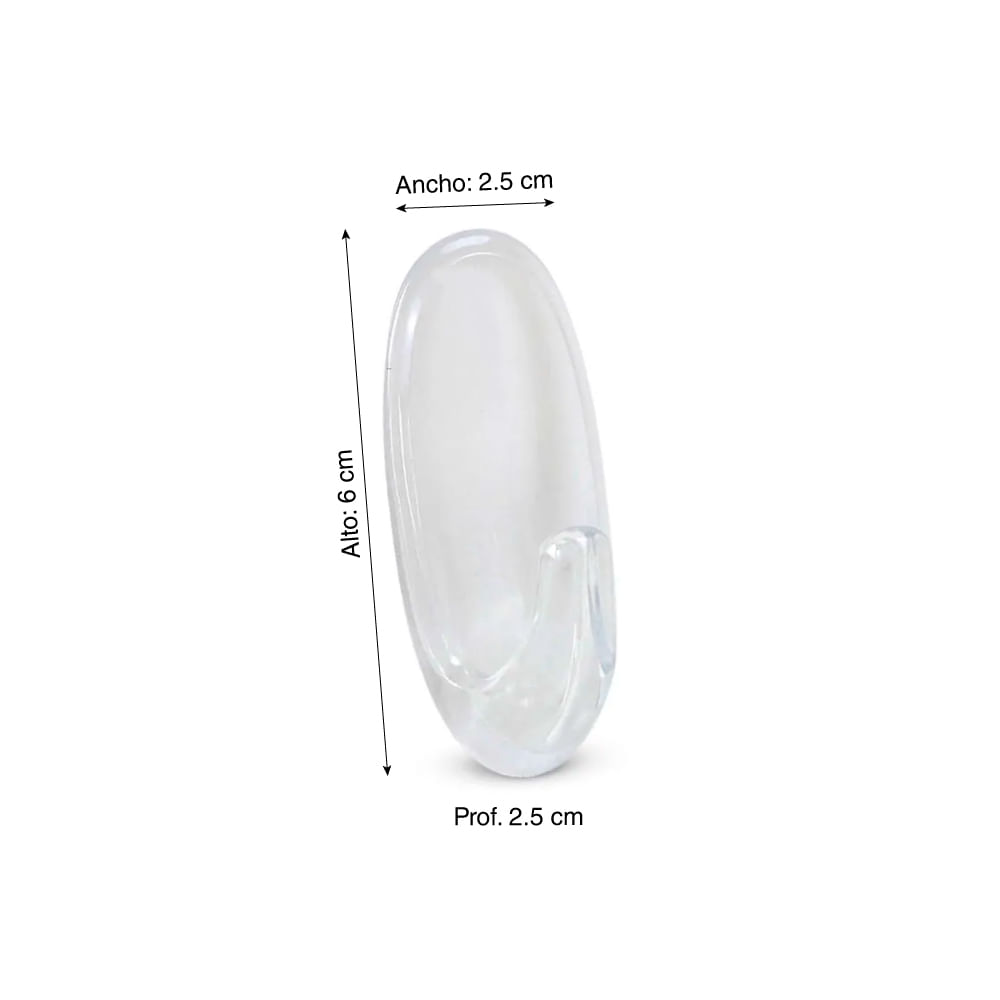 Gancho 3M Transparentes Medianos - Promart