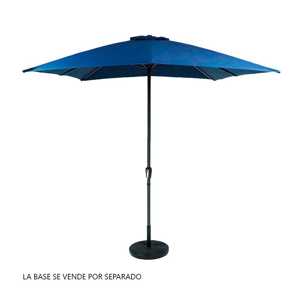 Sombrilla terraza rectangular 240x330cm azul osc - Promart