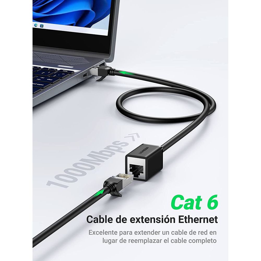 Cable Ugreen Extensión Cat6 FTP Ethernet RJ45 Male/Female - 11282 ...