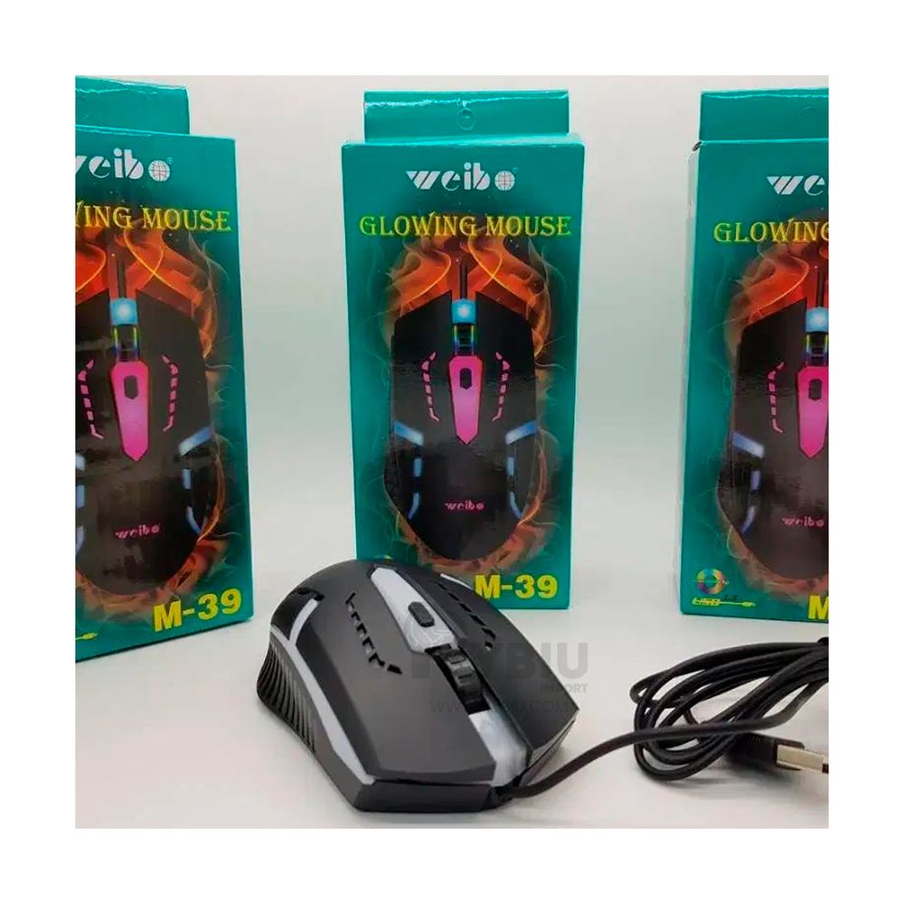 Mouse con iluminación Weibo M39 - Promart