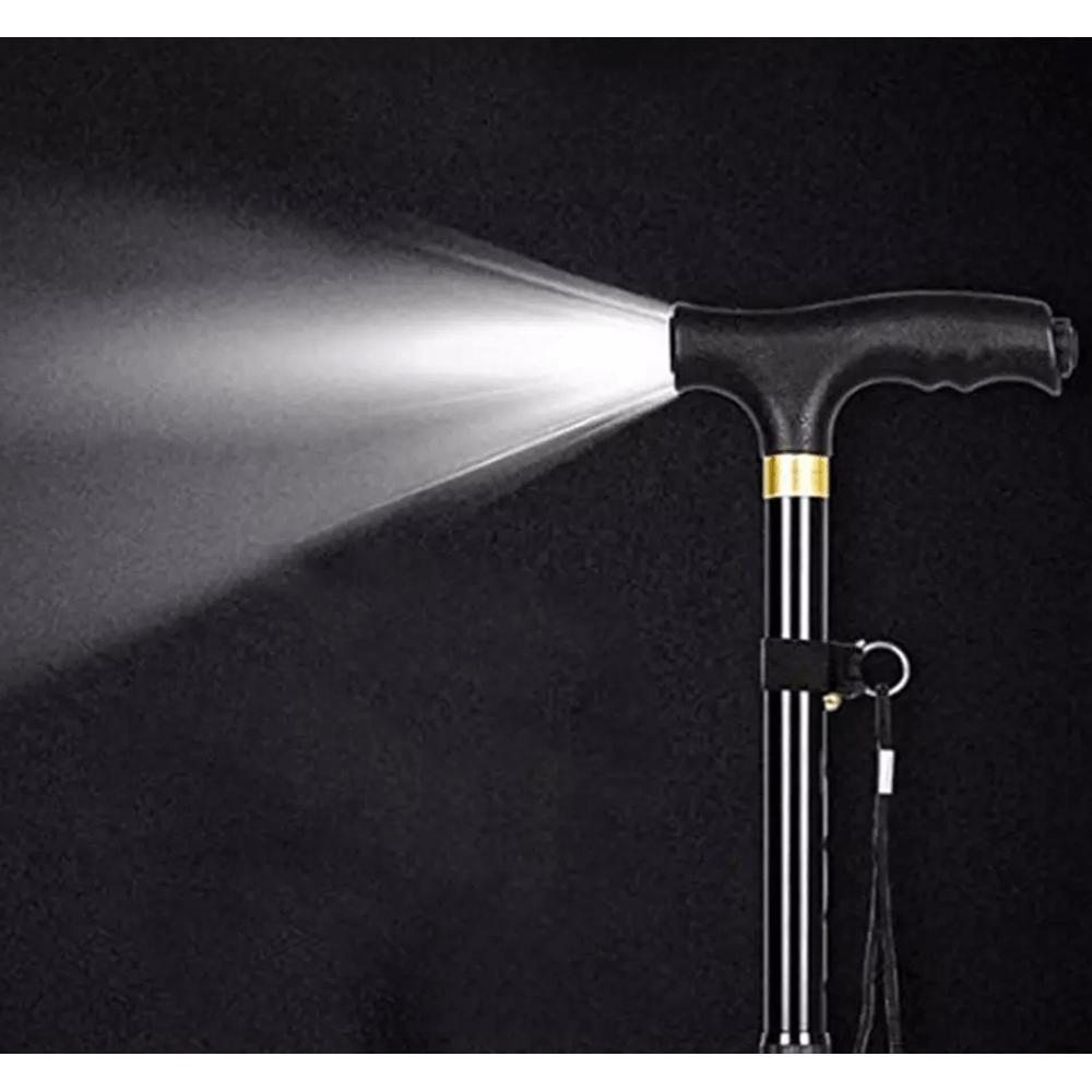 Bastón de Caminar Plegable con Luz Led Ajustable y Portátil Ligero ...