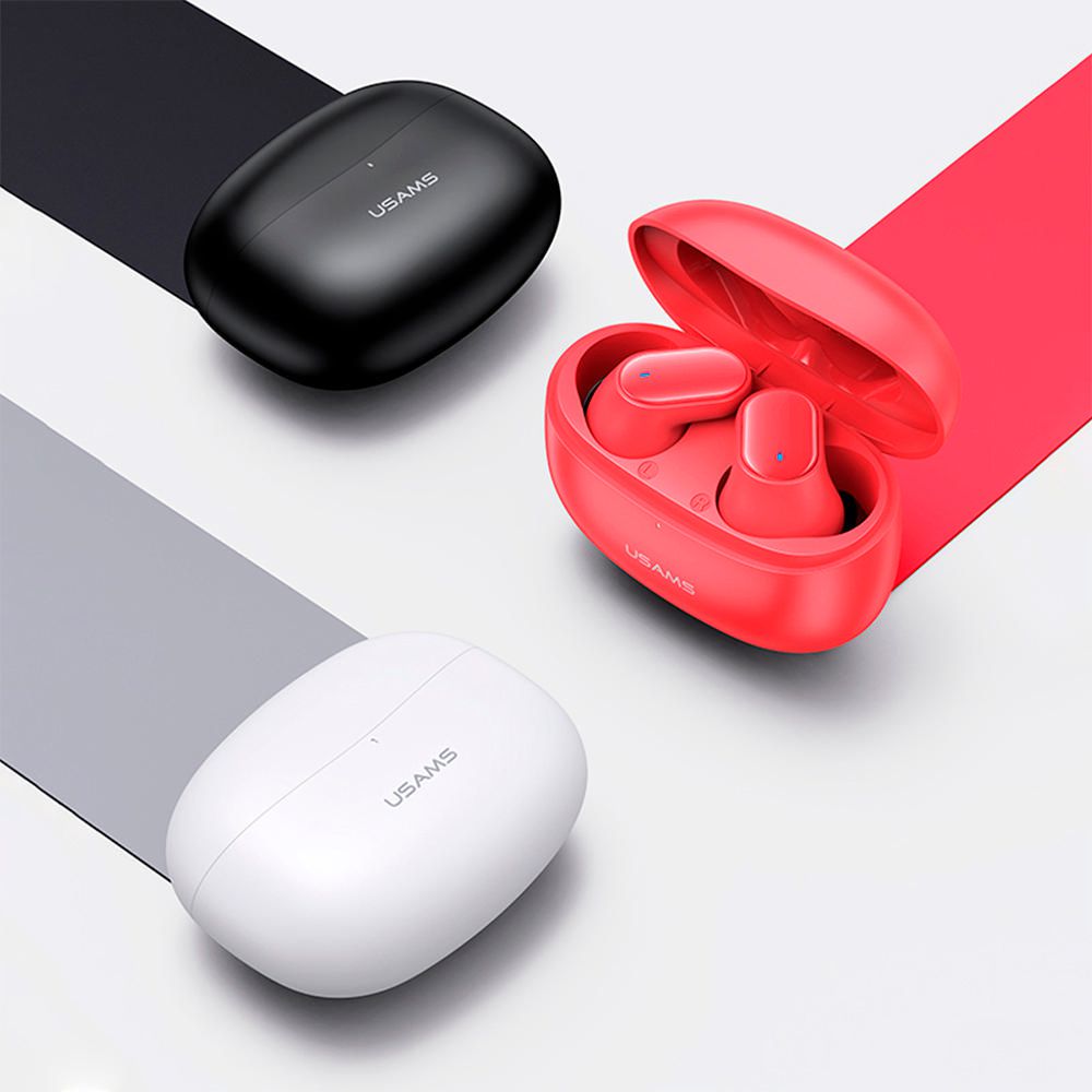 Audífonos Earbuds Usams US-BH11 Touch Inalámbrico Rojo - Promart