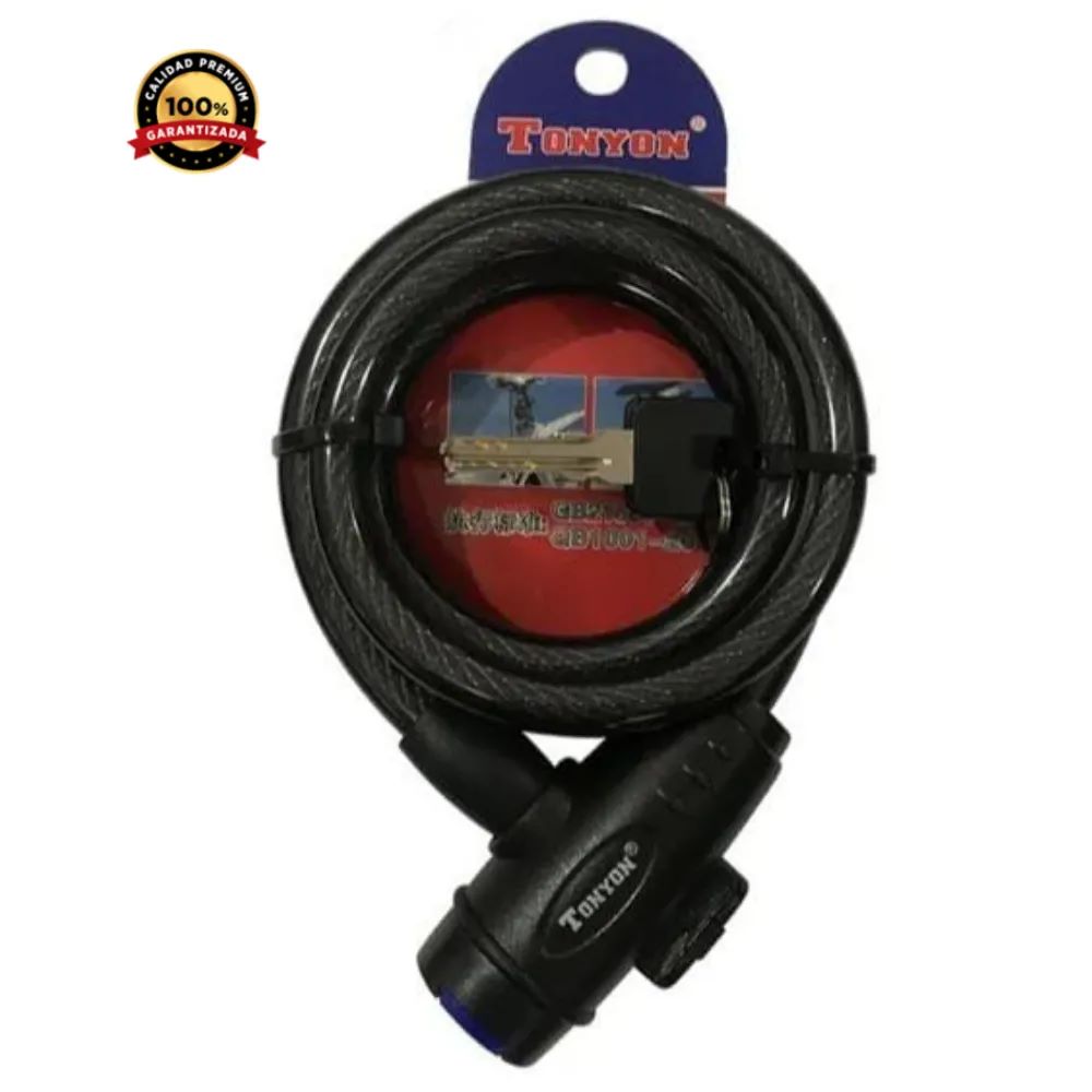 Cable Candado Bloqueo de Bicicleta Negro Moveen - Promart