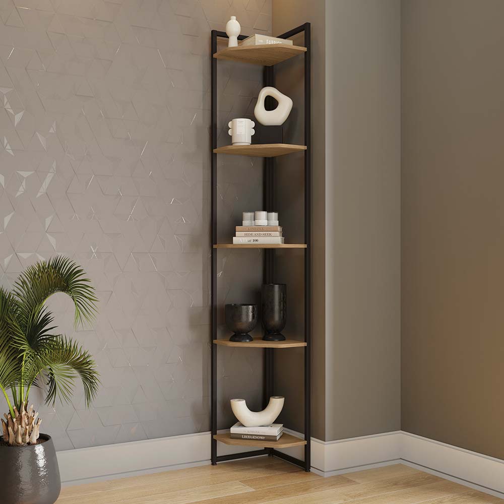 Mueble Esquinero London 200cm Maple Metal - Promart