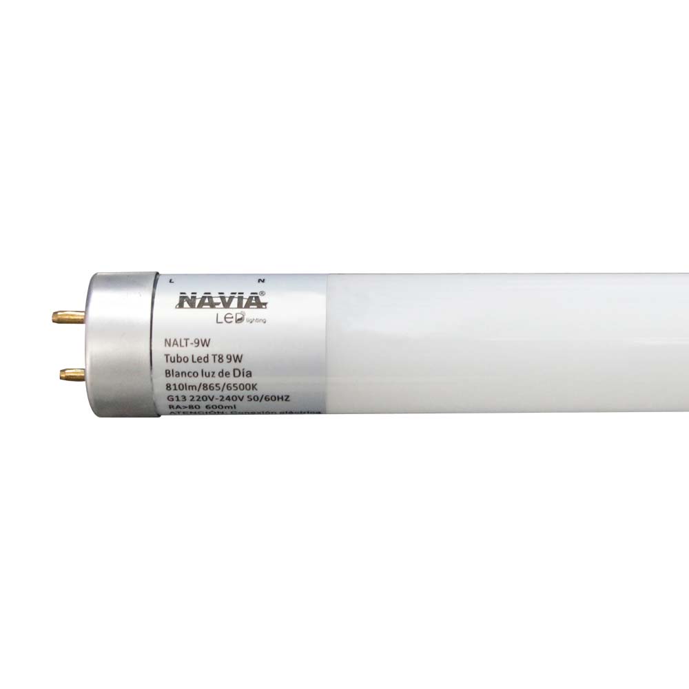 Tubo led 9w T8 6500k 165-265v Vidrio Navia - Promart