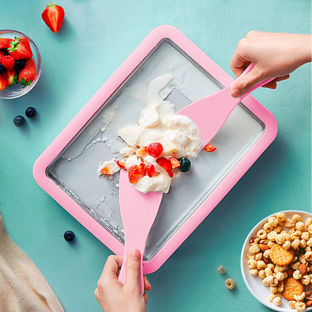 Plancha para hacer Helados Fritos para niños - Rosado - Promart