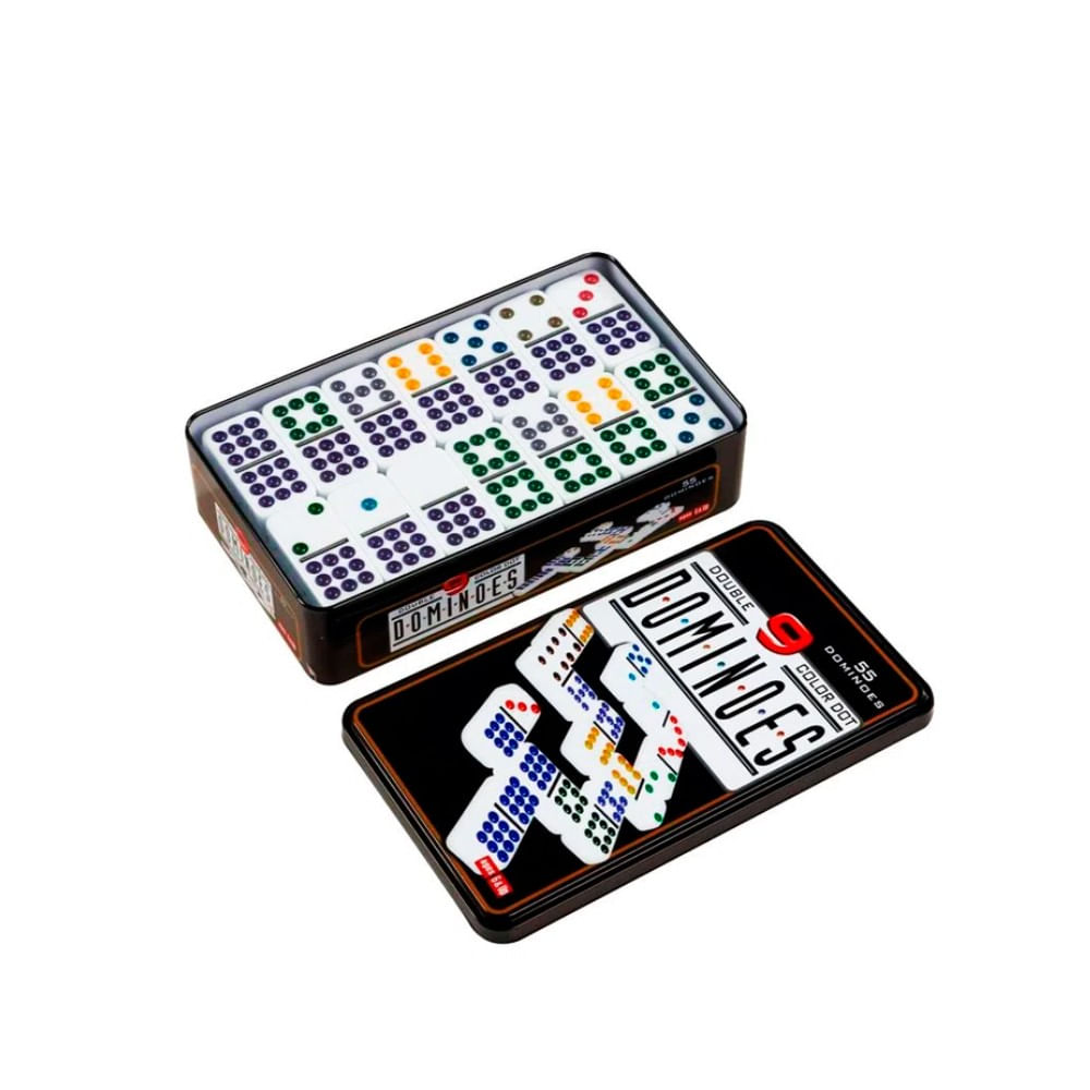 Set Dominoes Double 6 Color Dot - Fichas de Domino - Promart