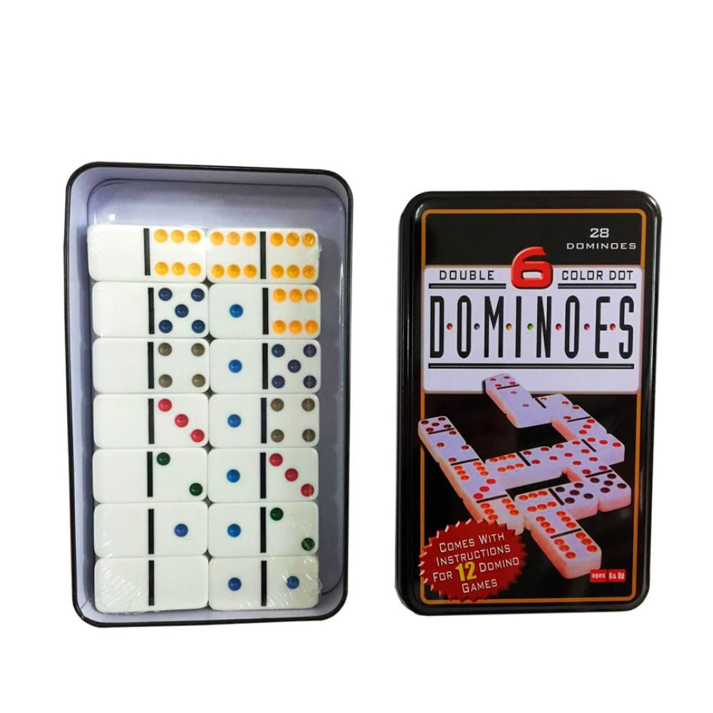 Set Dominoes Double 6 Color Dot - Fichas de Domino - Promart
