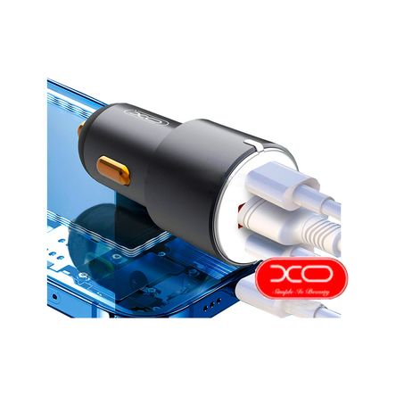 Cargador 2 entradas tipo c para autos - xo-cc45 - Promart