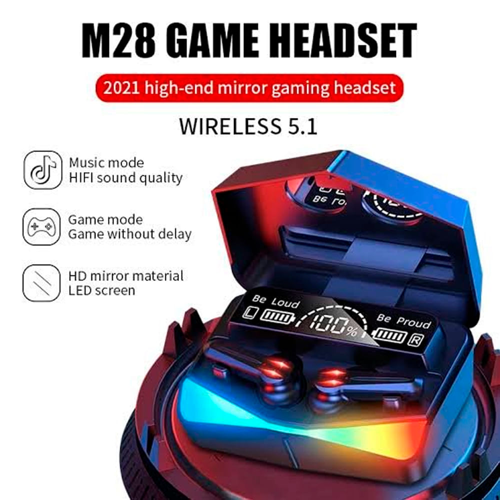 Audífonos Bluetooth Gamer M28 Gamer 2023 Negro - Promart