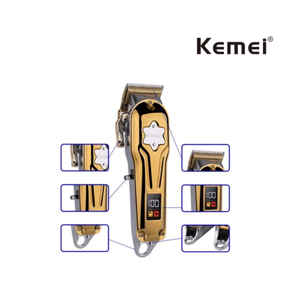 Combo Maquina Trimmer Kemei Digital KM-2011 - Promart