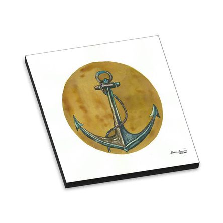Cuadro Ancla Marinero 30x30 Papel Fotográfico Bastidor - Promart