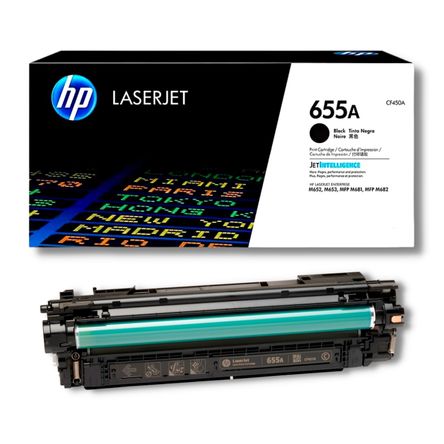 Toner HP CF450A (655A) Negro LaserJet Enterprise M652, M653, mfp M681 ...