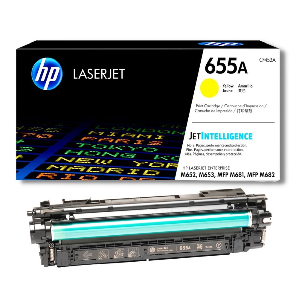 Toner HP CF452A (655A) Amarillo LaserJet Enterprise M652, M653, mfp ...