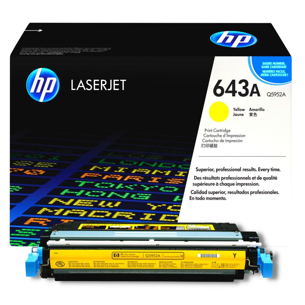 Toner HP Q5952A (643A) Amarillo LaserJet 4700 - Promart