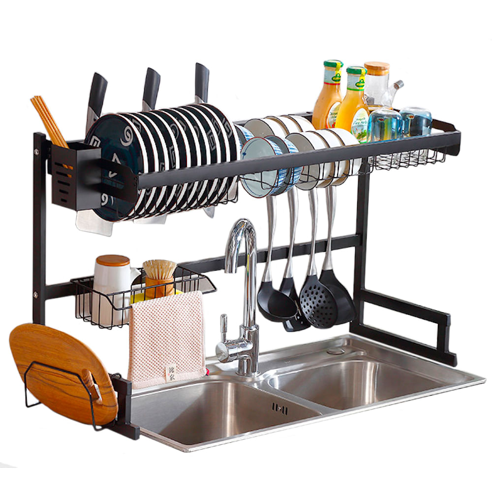 Escurridor Secaplatos 85cm con Portacubiertos y Utensilios de Cocina ...