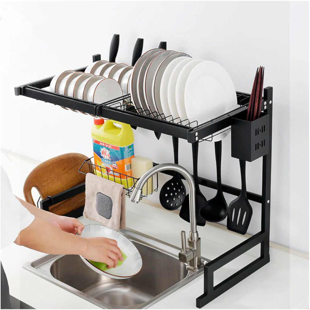 Escurridor de Platos Premium 65cm Y Repisa Estante Organizador F68 ...