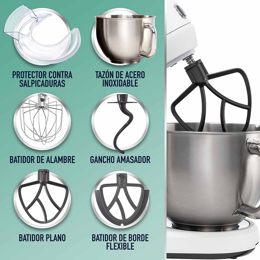 Batidora Planetaria 5.2l De 1000w Oster Fpstsmpl3w - Promart