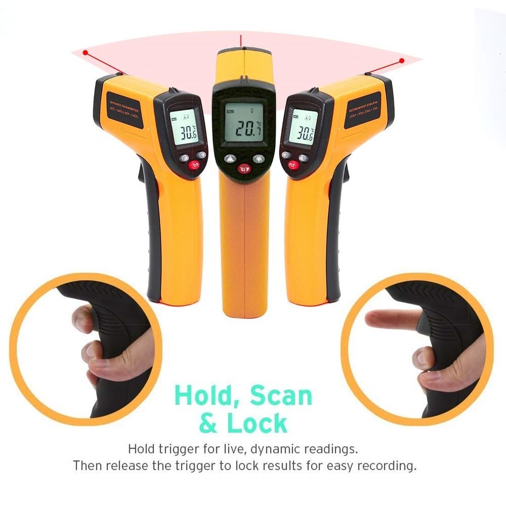 Pirómetro Termómetro Industrial Infrarrojo Láser GM320 - BENETECH ...