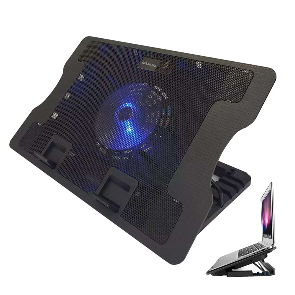 Cooler Laptop y Notebook 9" A 17" LUZ LED 2 USB Reclinable - Promart