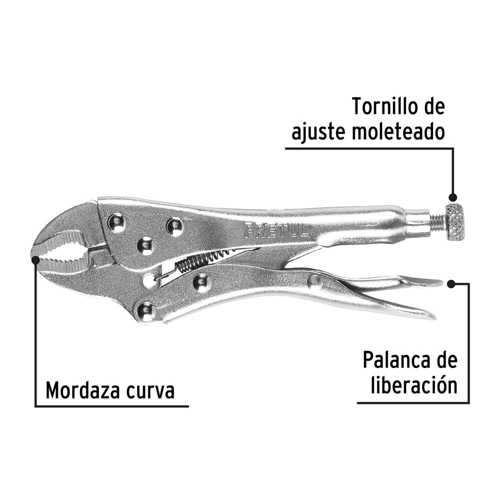 Alicate de presion curvo 5" Pretul 22706 - Promart