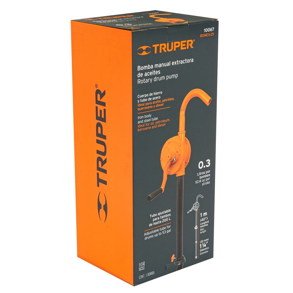 Bomba extractoras de aceites con manivela Truper 10067 | Promart.pe ...