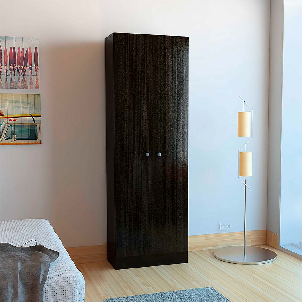 Ropero 2 puertas Home Negro Amaderado - Promart