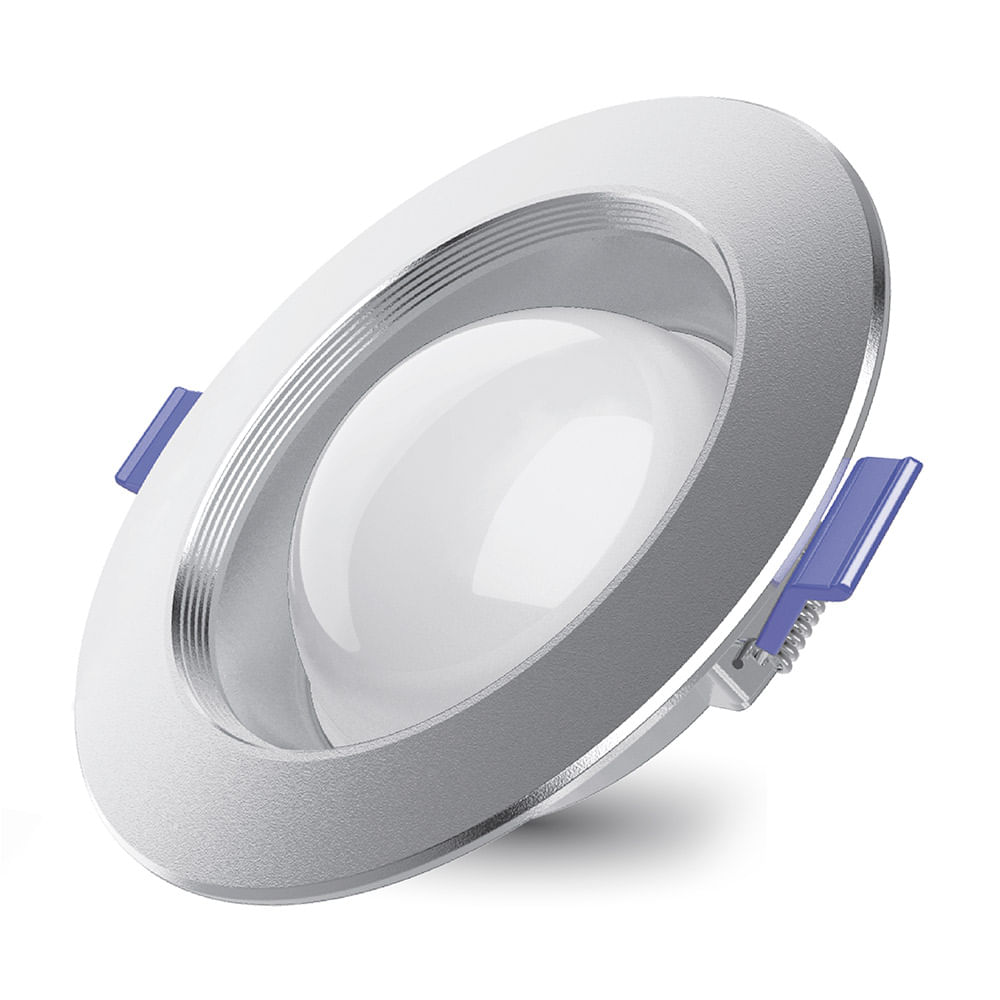 Spot Led Saturno Plateado para Caja Octagonal 6w Luz Cálida - Promart