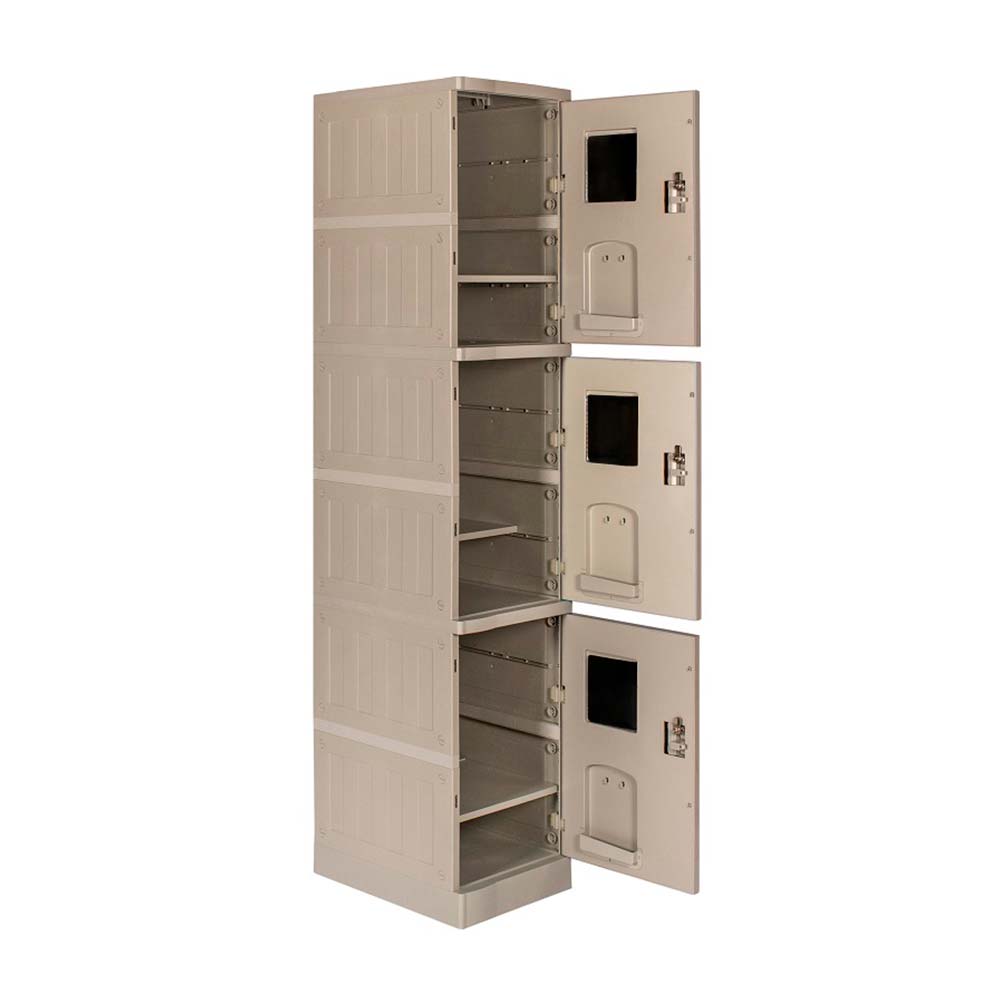 Locker Abs Lp103 Llave doble pin Gris - Promart