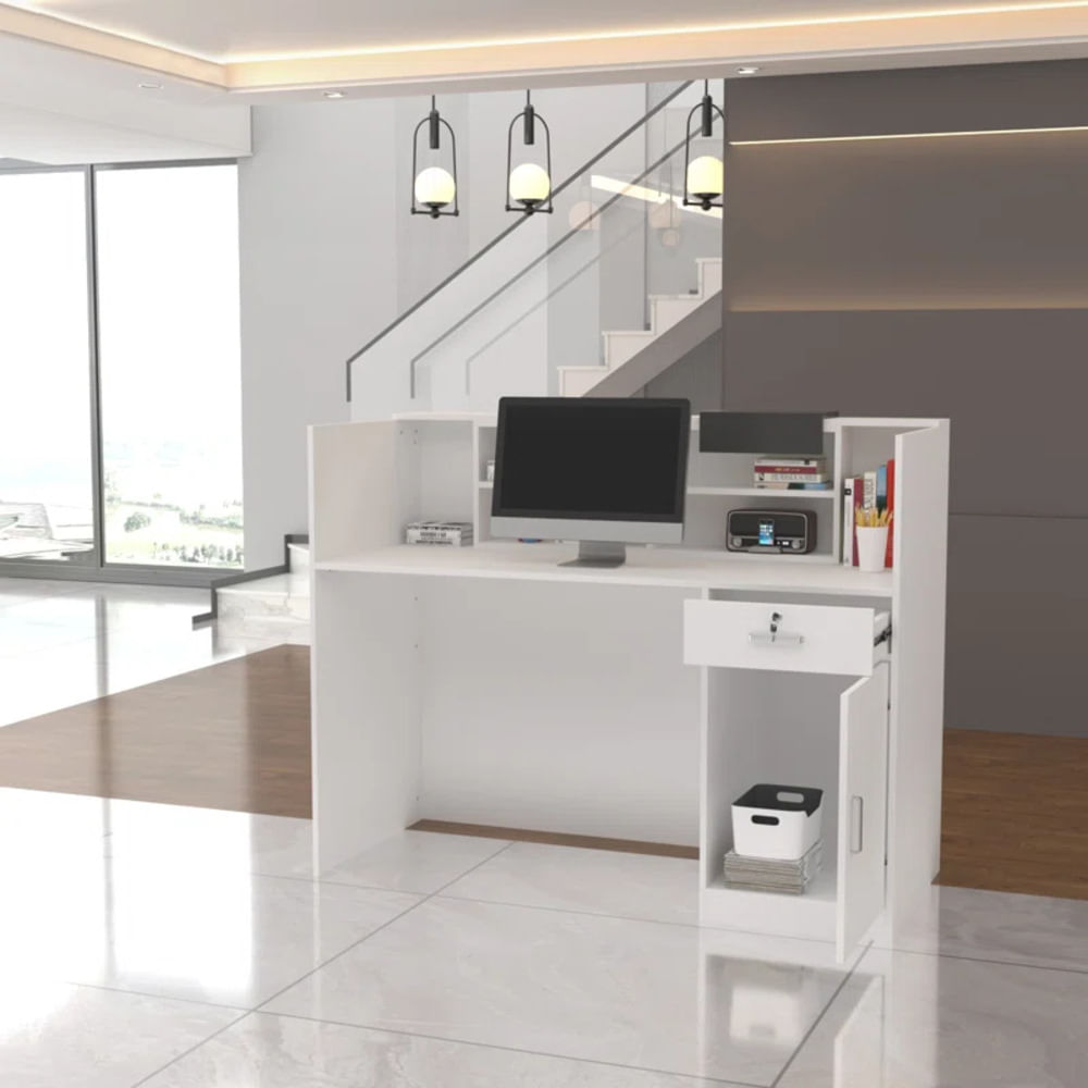 Mueble Counter para Recepción Moderno Simón Blanco | Promart.pe - Promart
