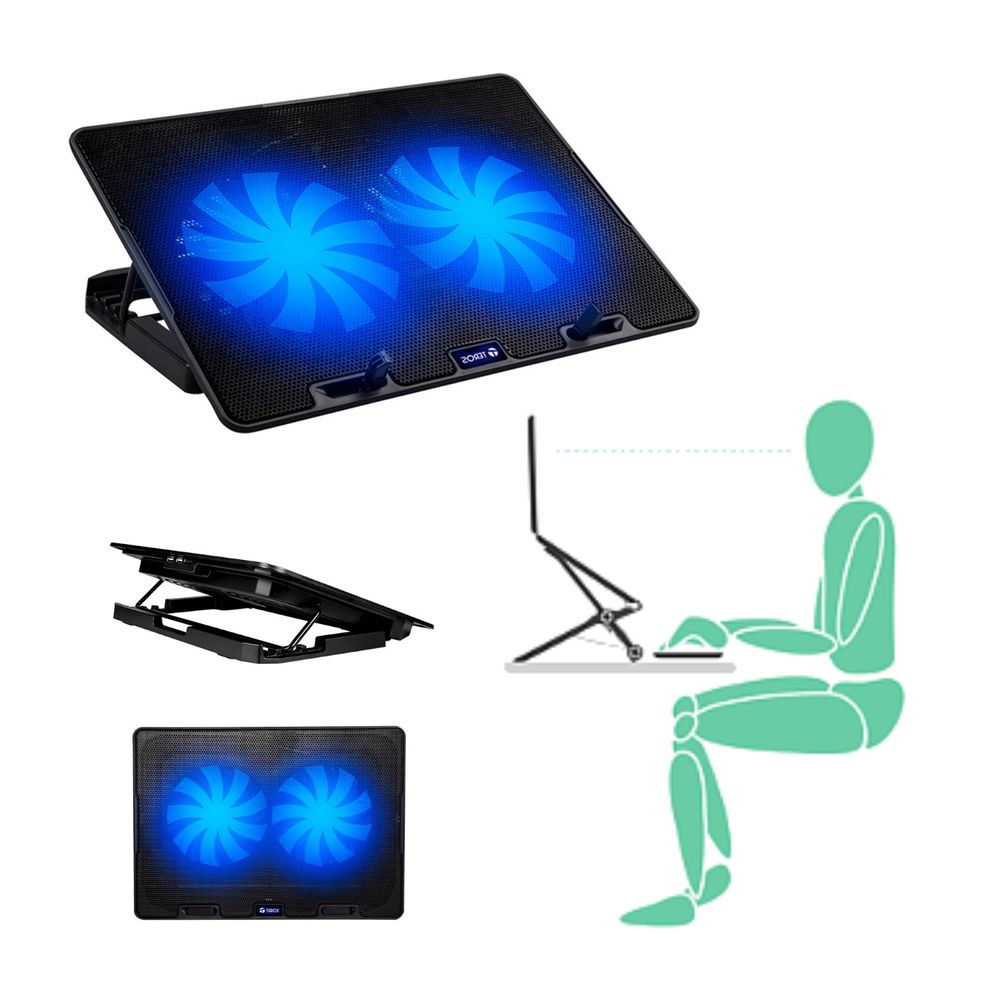 Base Ventilador para Laptop Cooler Pad Teros 7020N con 5 Niveles de ...