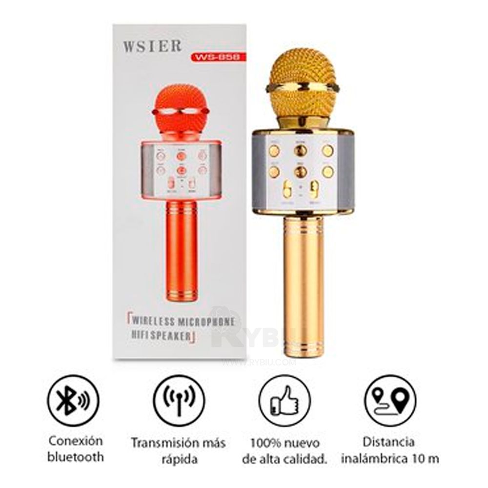 Microfono Bluetooth Dorado - Promart