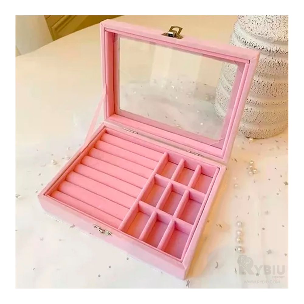 Joyero Lindo Portatil Multiusos Rosado - Promart