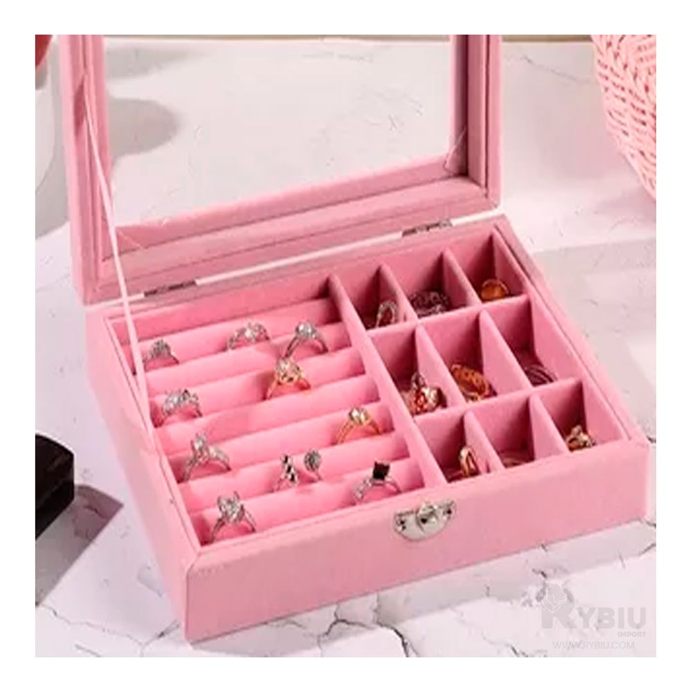 Joyero Lindo Portatil Multiusos Rosado - Promart