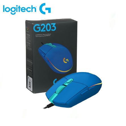 Mouse Gamer Logitech Blue G203 - Promart