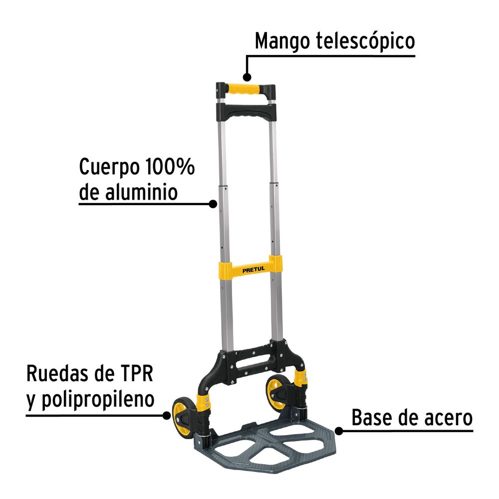 Carreta de carga plegable soporta 100Kg Pretul 24127 | Promart.pe - Promart