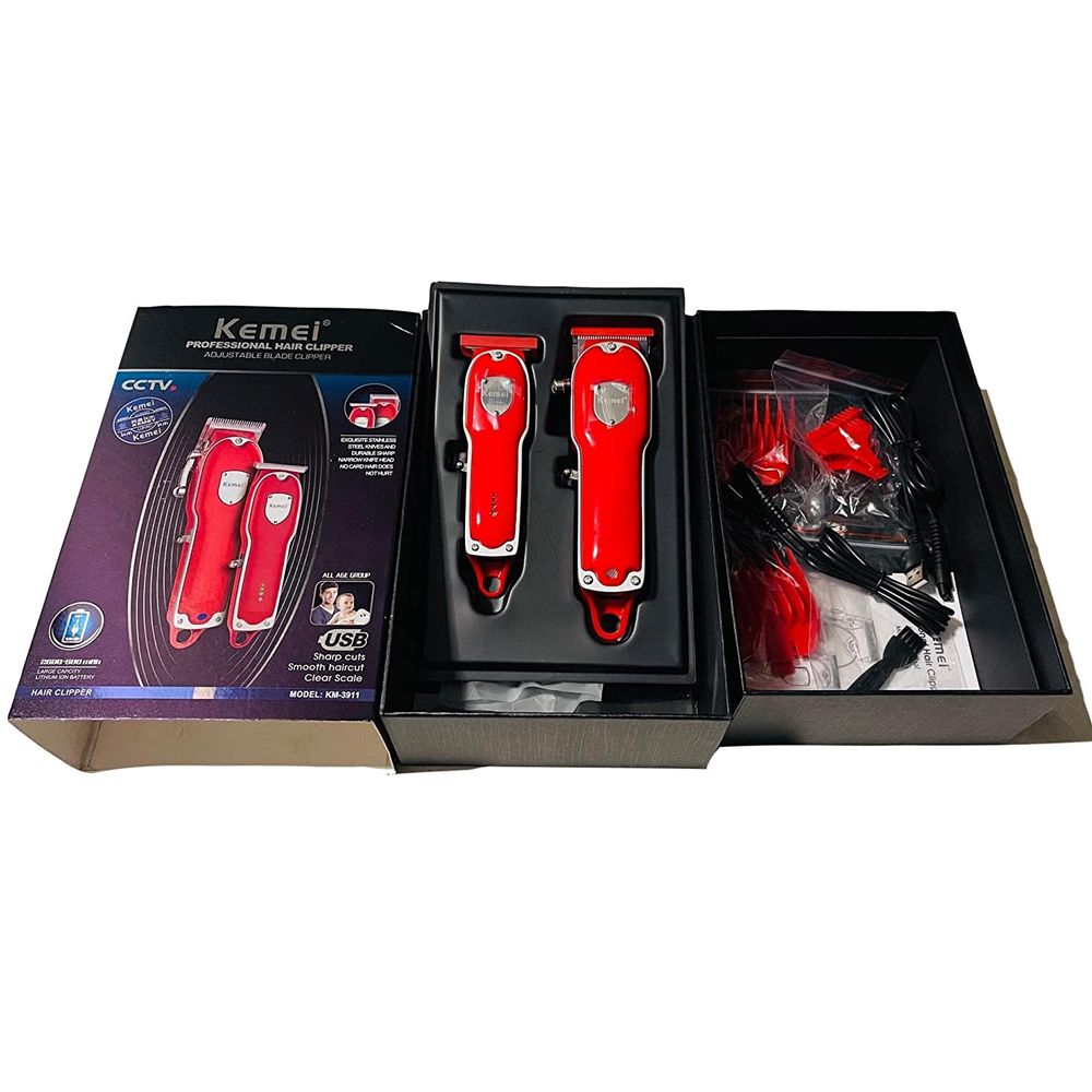 Combo Maquina Trimmer Kemei Inalambrica KM-3911 - Promart