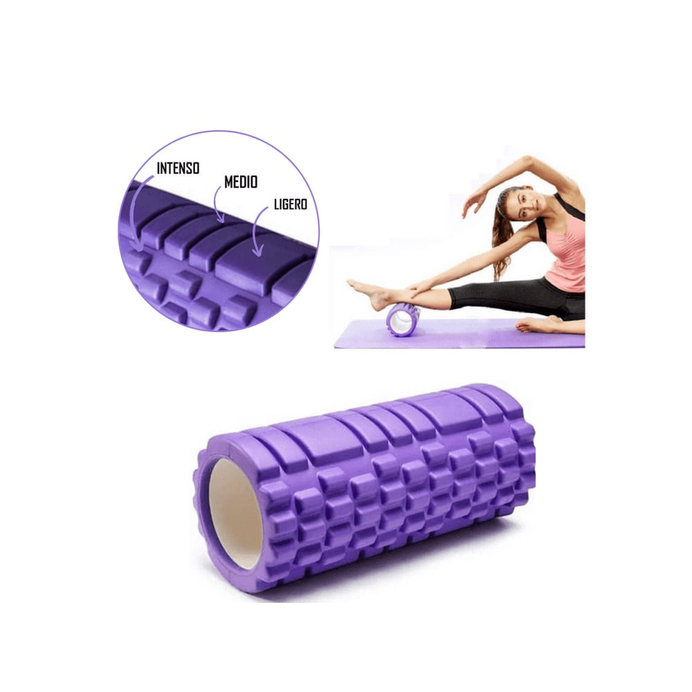 Foam Roller 35 cm Rodillo de Espuma para Masaje-Morado - Promart