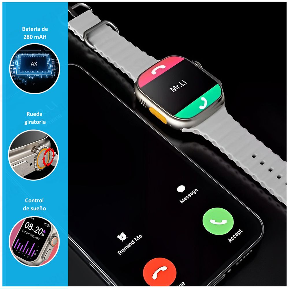 Smartwatch T900 Ultra Plomo - Promart
