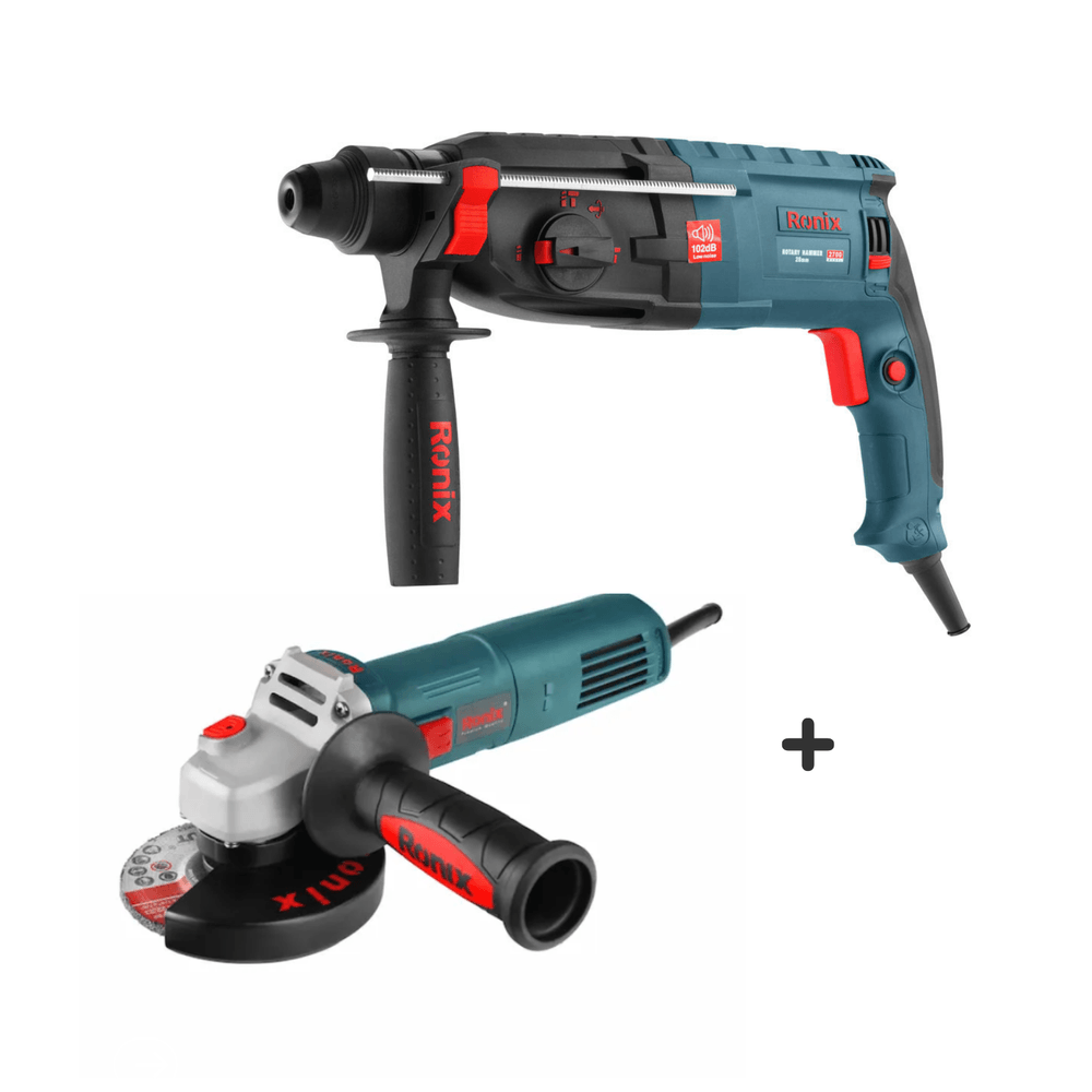 Combo Robusto: Rotomartillo Ronix 2700 + Amoladora Ronix 3111 - Promart