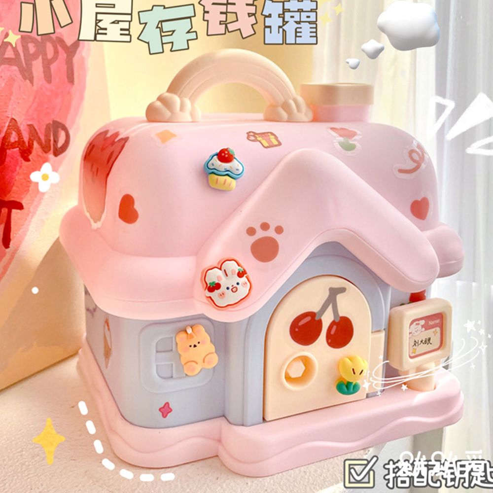 Alcancía Infantil Juguete Con Stickers Rosa - Promart
