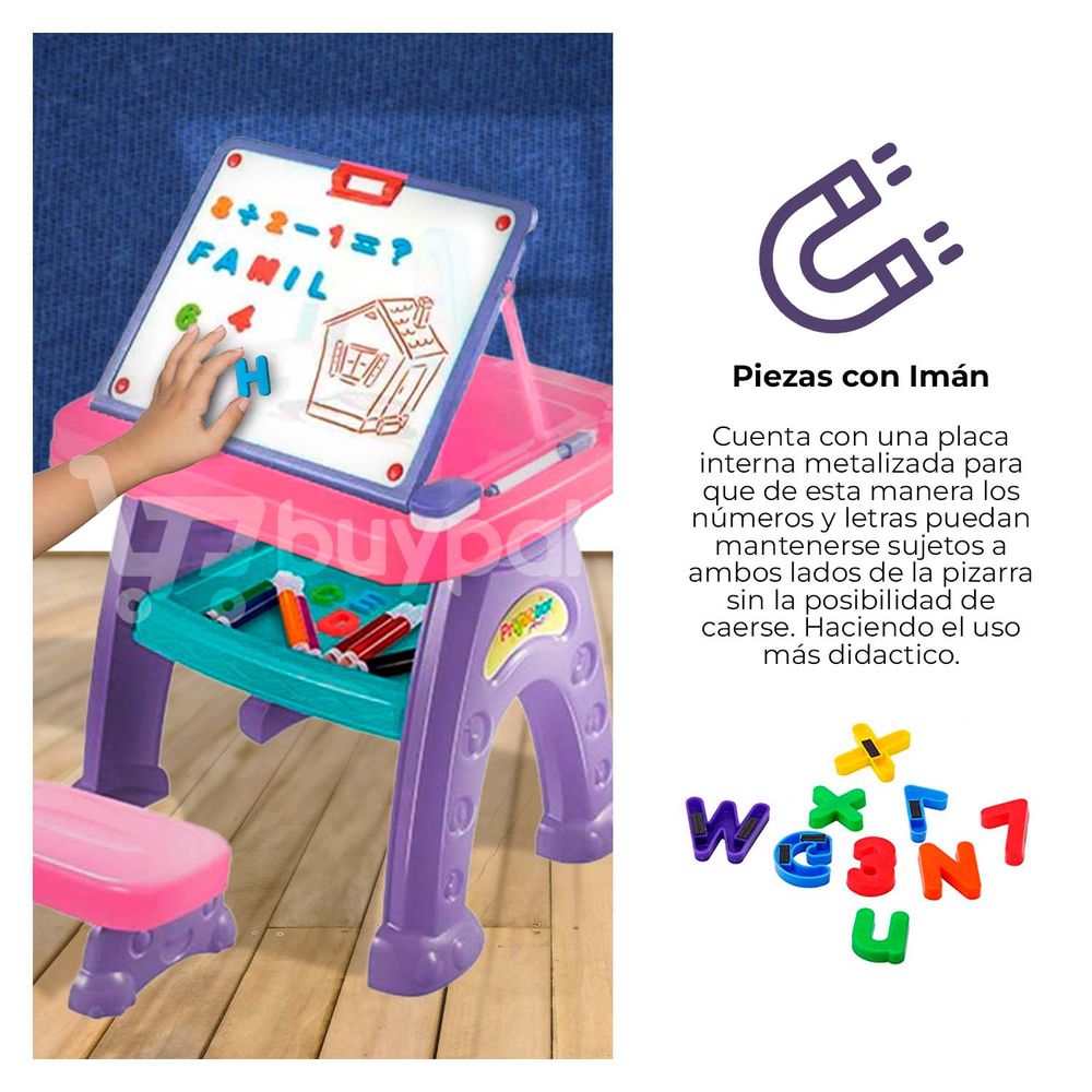 Pizarra Tablero Proyector Mágico Magnetico 3 En 1 Niñas Pizarra ...
