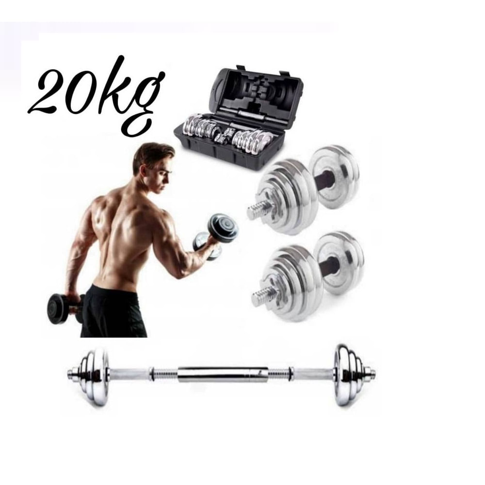 Set de Pesas York 20kg Mancuernas Adaptador - Promart