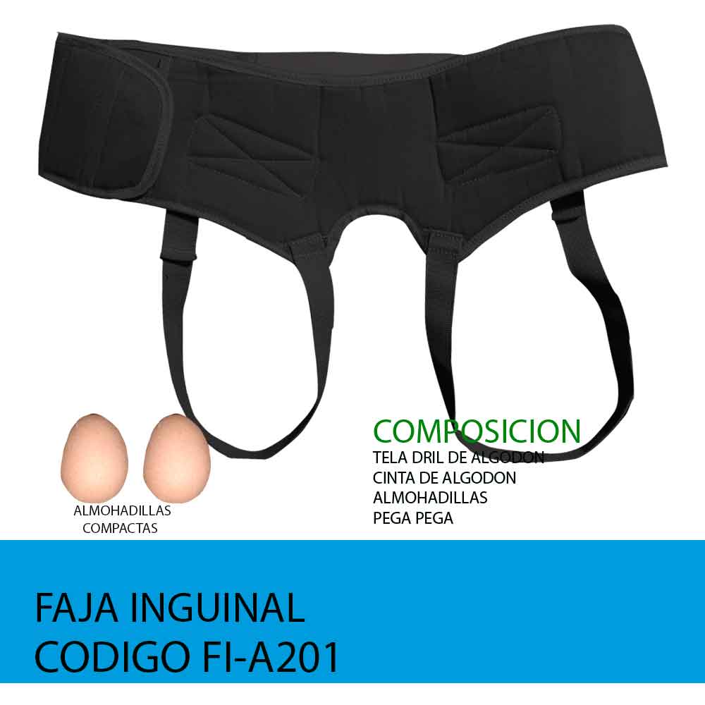 Faja para Hernia Inguinal Dhark Color Negro Talla M - Promart