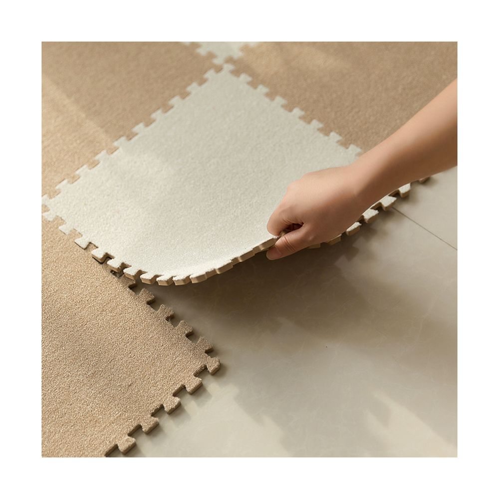 Alfombra De Felpa Piso Decorativo Armable 30cm x 30cm Set 10unds - Promart