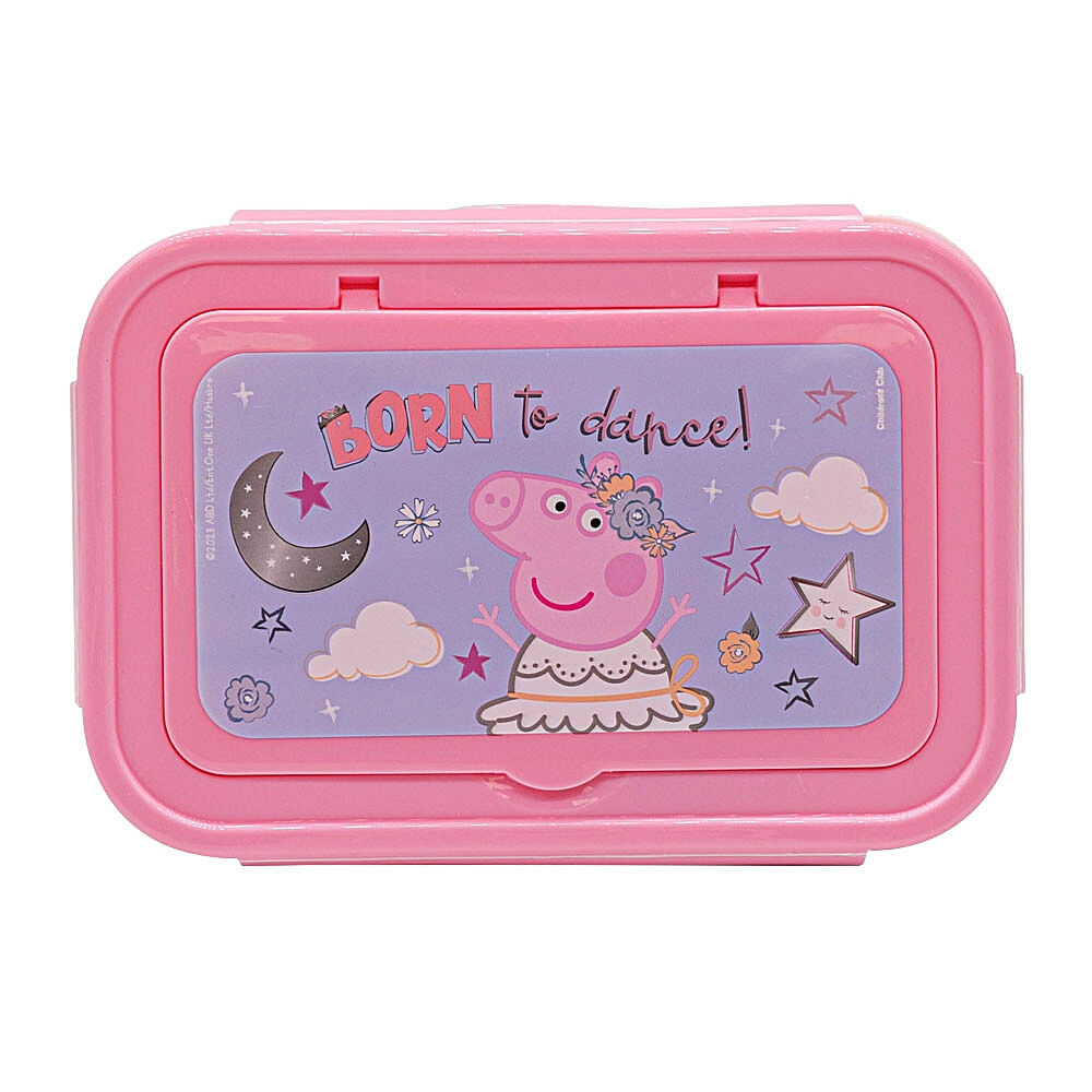 Taper Peppa Pig 1400 ml con divisiones y cubiertos - Promart