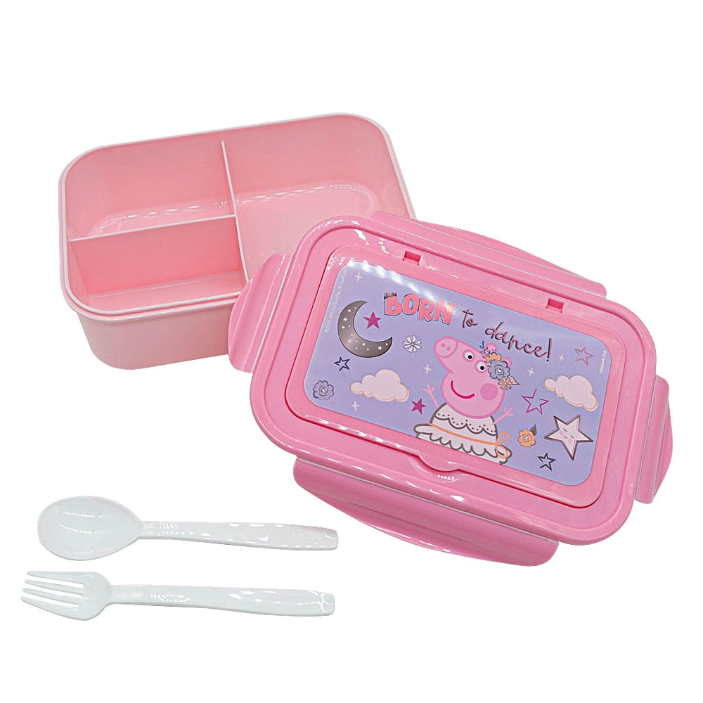 Taper Peppa Pig 1400 ml con divisiones y cubiertos - Promart