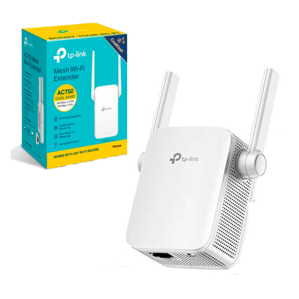 Extensor De Wifi TP Link RE205 AC750 Doble Banda Orignal - Promart