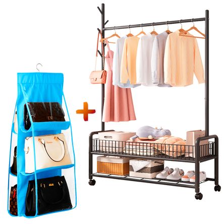 Perchero de Ropa con Ruedas NG Y Organizador de Carteras W76 CL - Promart