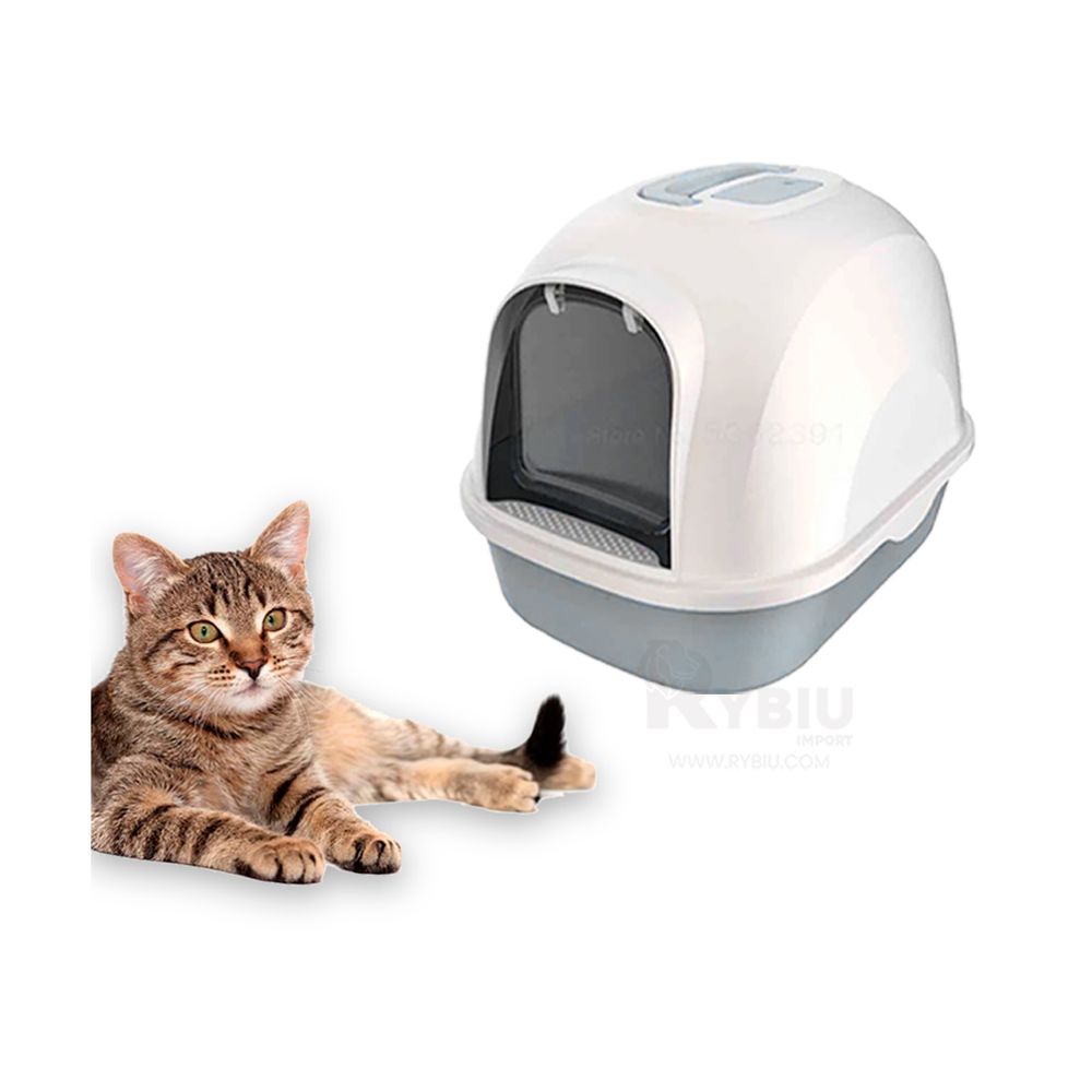 Sanitario Tipo Cajon para Gato Color Plomo - Promart